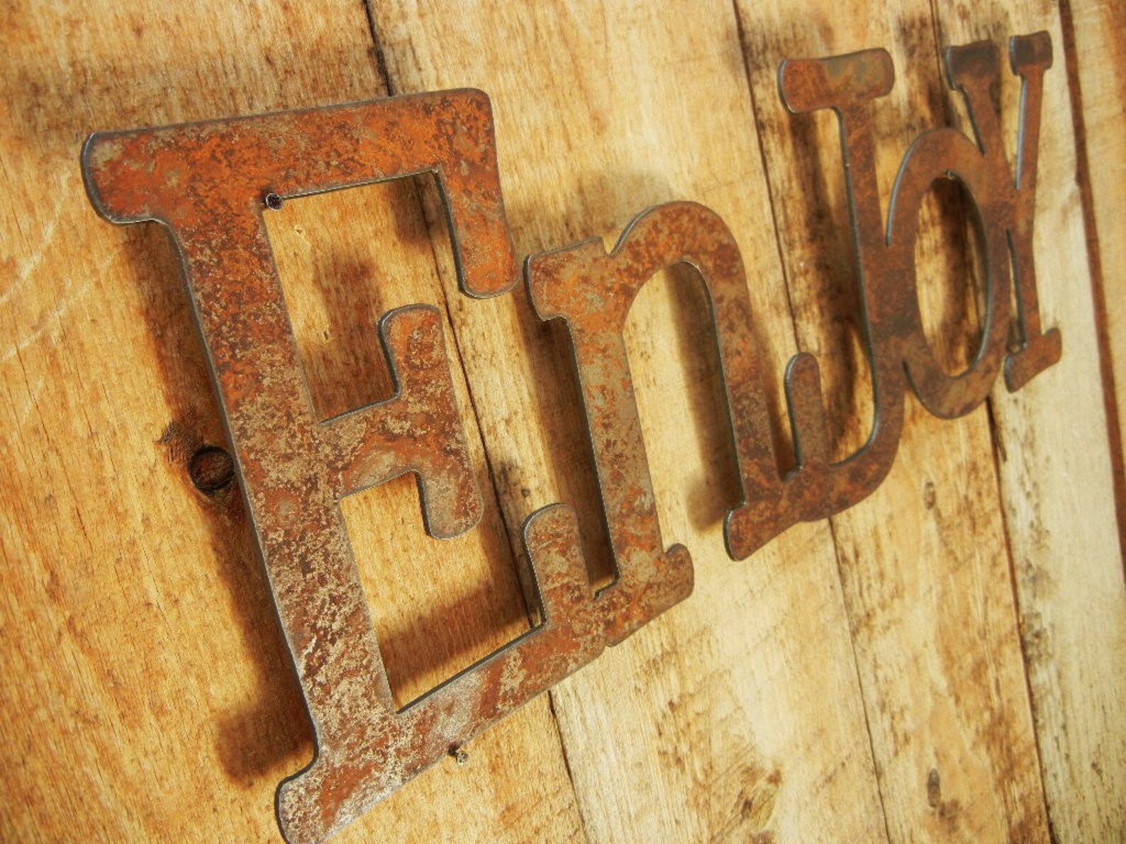 Enjoy Metal Word Art for Indoors or Outoors - Etsy