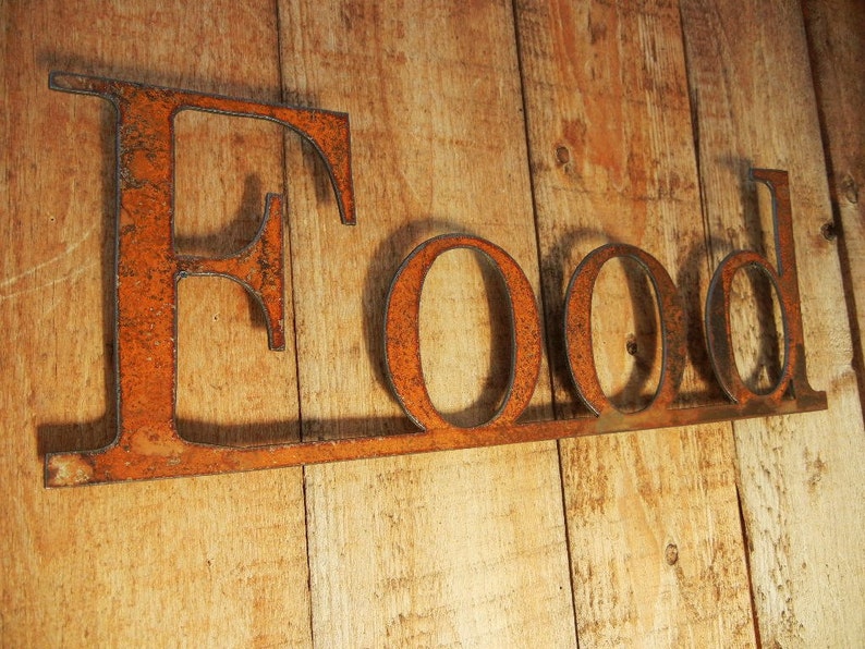 Food Metal Word Art for Indoors or Outoors - Etsy