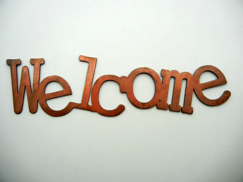 Welcome Metal Word Art | Etsy