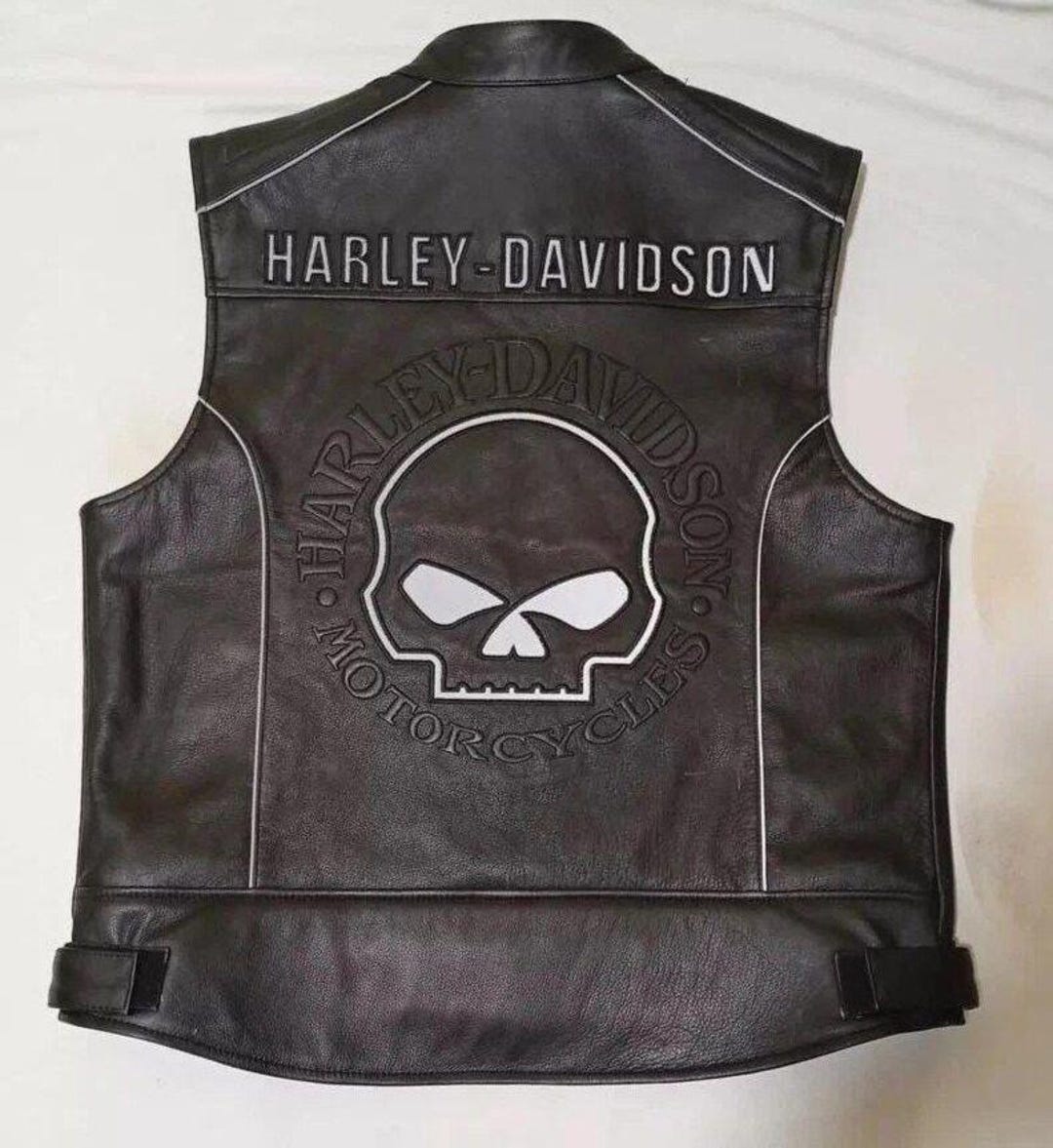 Harley-davidson Men’s Motorcycle Leather Vest – Harley Motorcycle Gear ...