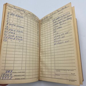 Vintage US Navy Aviator's Flight Log Book With 1950s Entries 4111 AL1 ...
