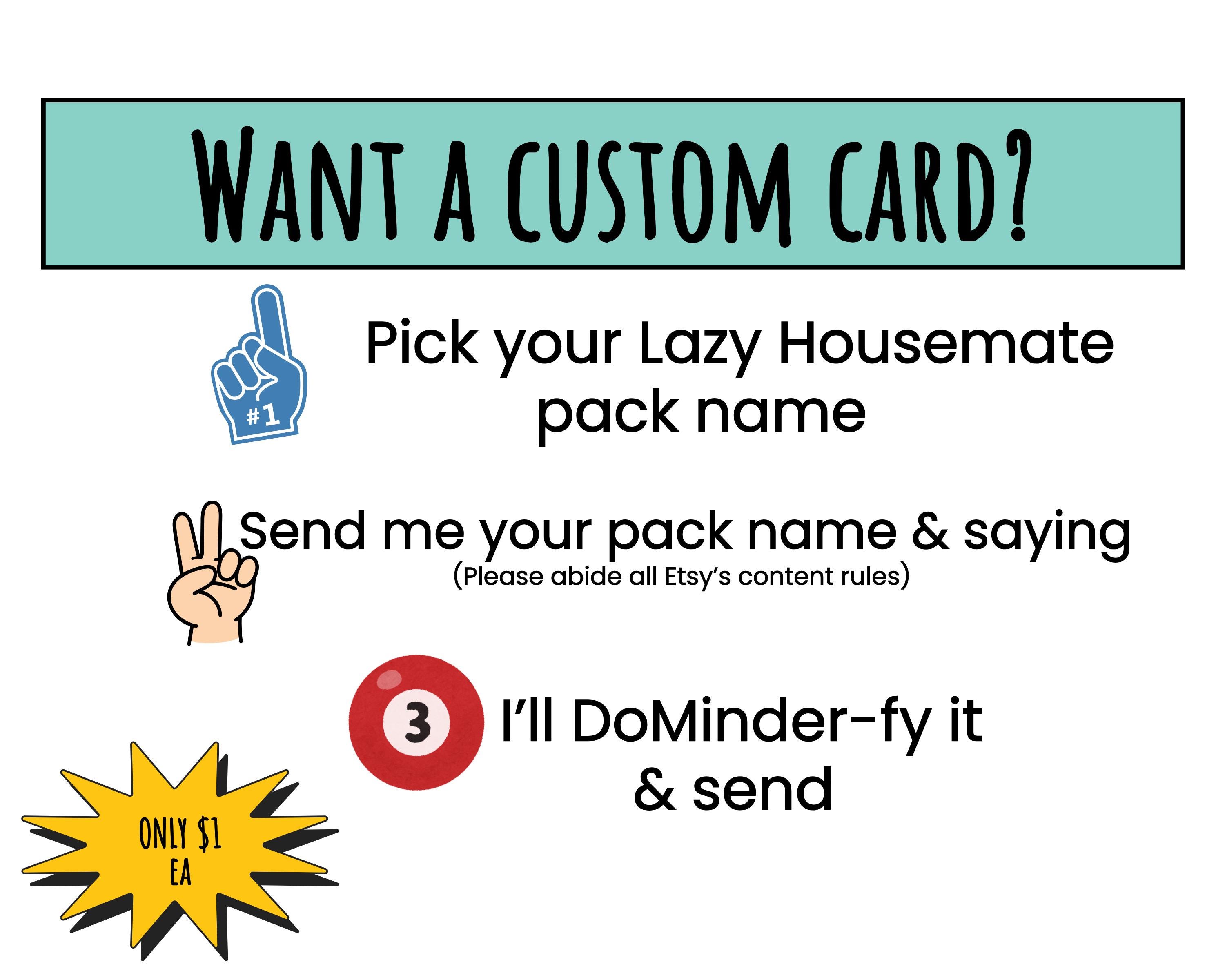 Snarky Lazy Housemate Printable Cards: Chore Nudges (digital Download ...