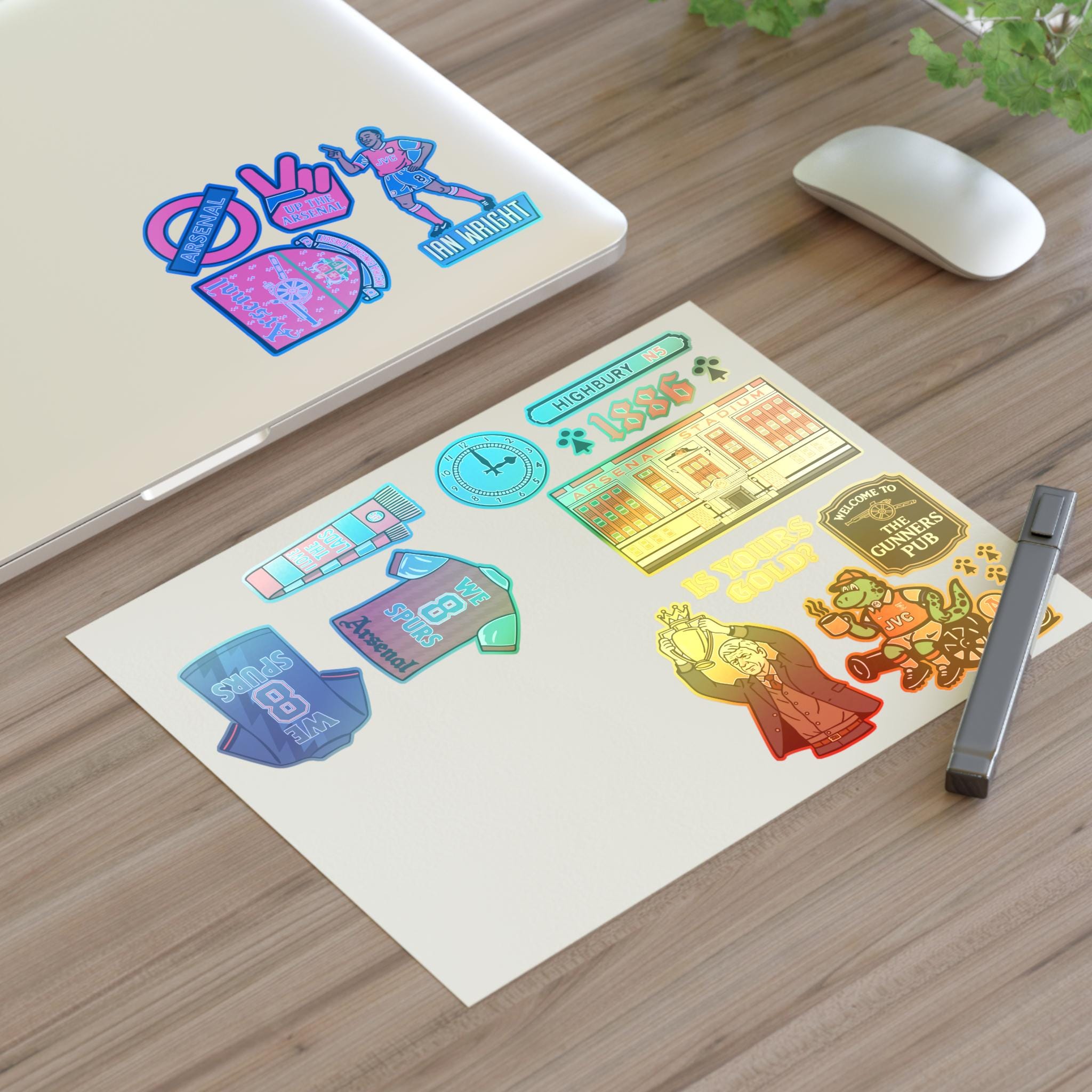 Arsenal Football Club Sticker Sheet | Stadium, Crest, Mascot, Fans - Etsy