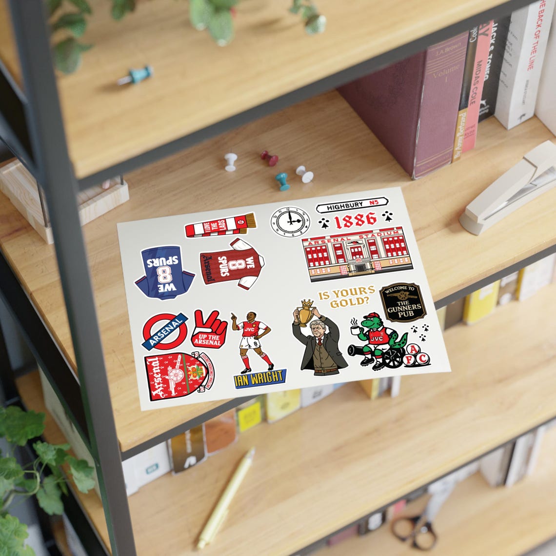Arsenal Football Club Sticker Sheet | Stadium, Crest, Mascot, Fans - Etsy