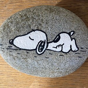 Snoopy Inspired Handpainted Rock - Etsy