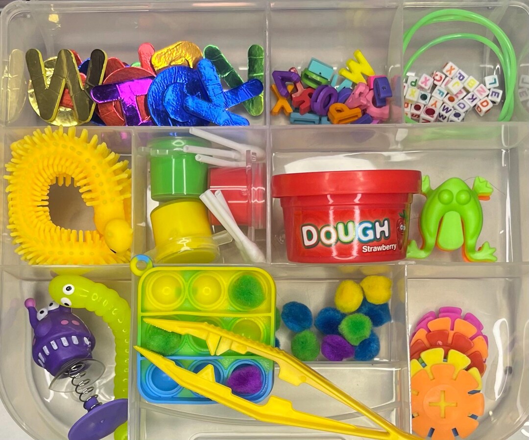 Kids Travel Activity Box | Sensory, Fine Motor Skills Play Kit - Etsy
