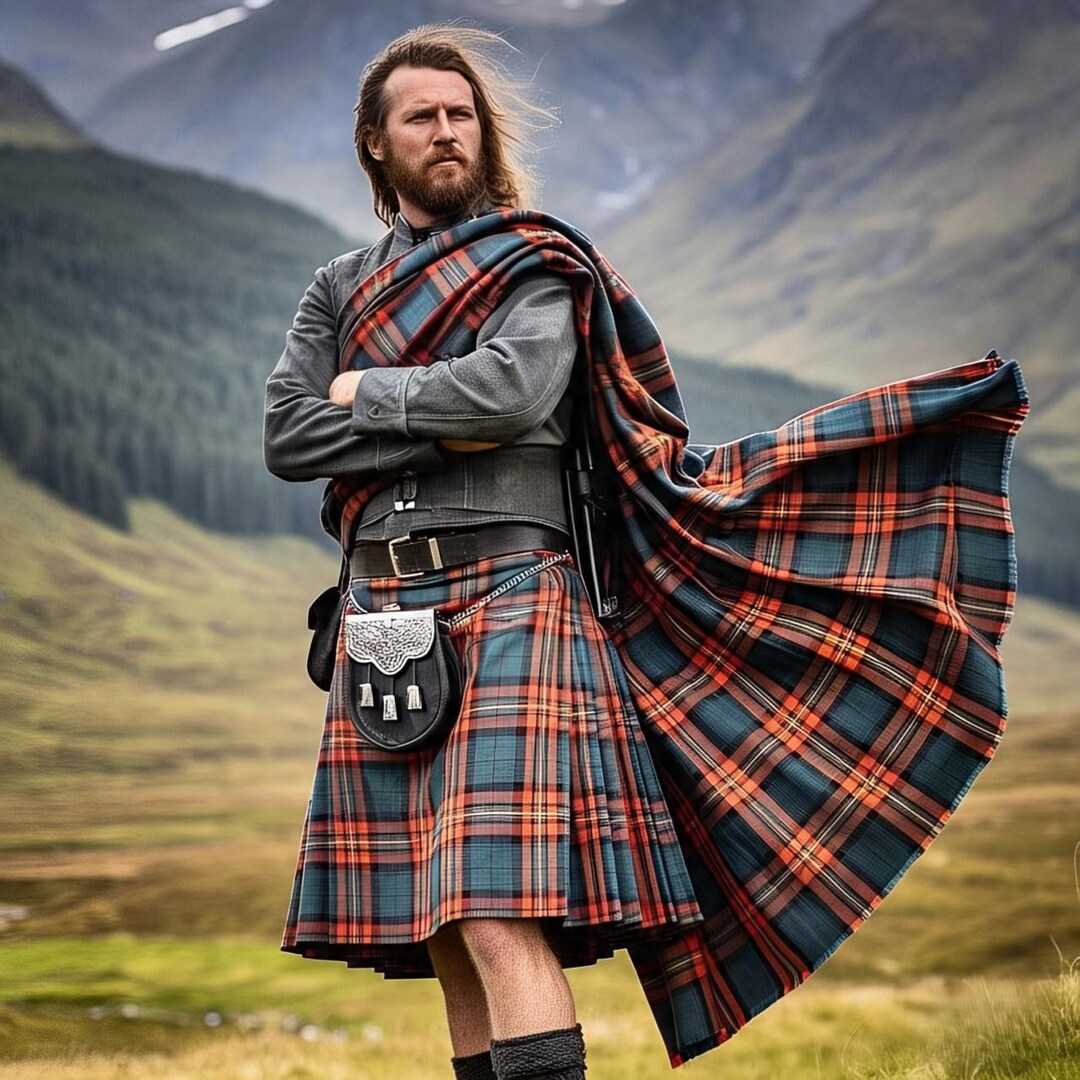 Highland Scottish Great Kilt Traditional Scottish Tartan Great Kilt for ...