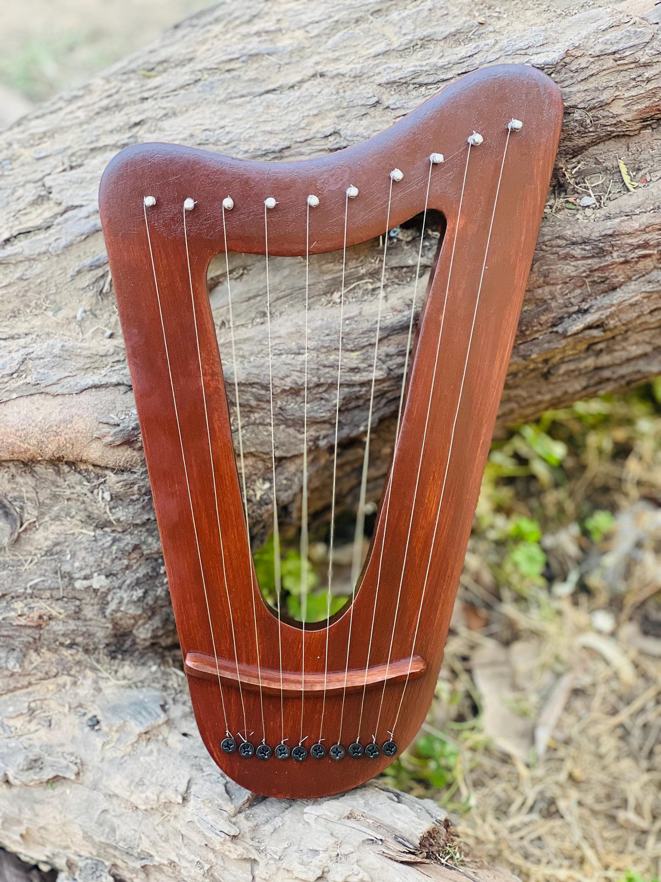 Triangle Lyre Harp Rosewood Medieval Musical Instruments Handmade 10 ...