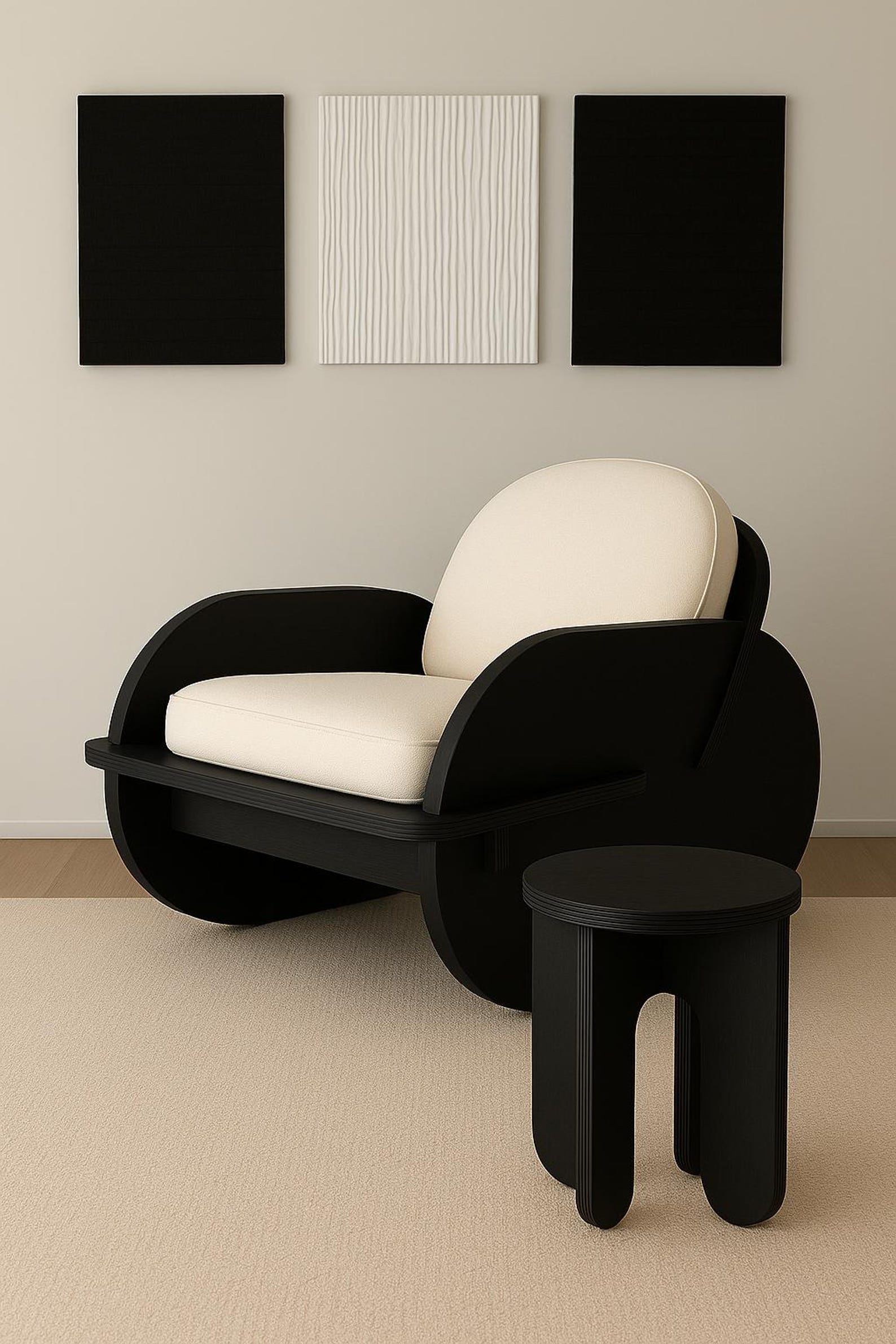 Slot-tab Wooden Rocking Chair With Cushion – Tool-free Assembly ...