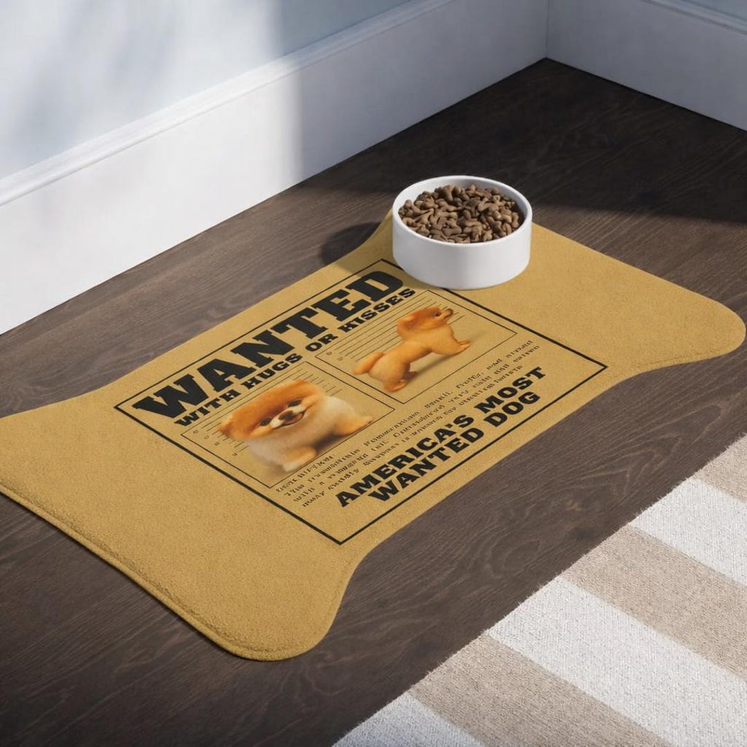 Custom "most Wanted" Pet Feeding Mat: Dog or Cat Bowl - Etsy