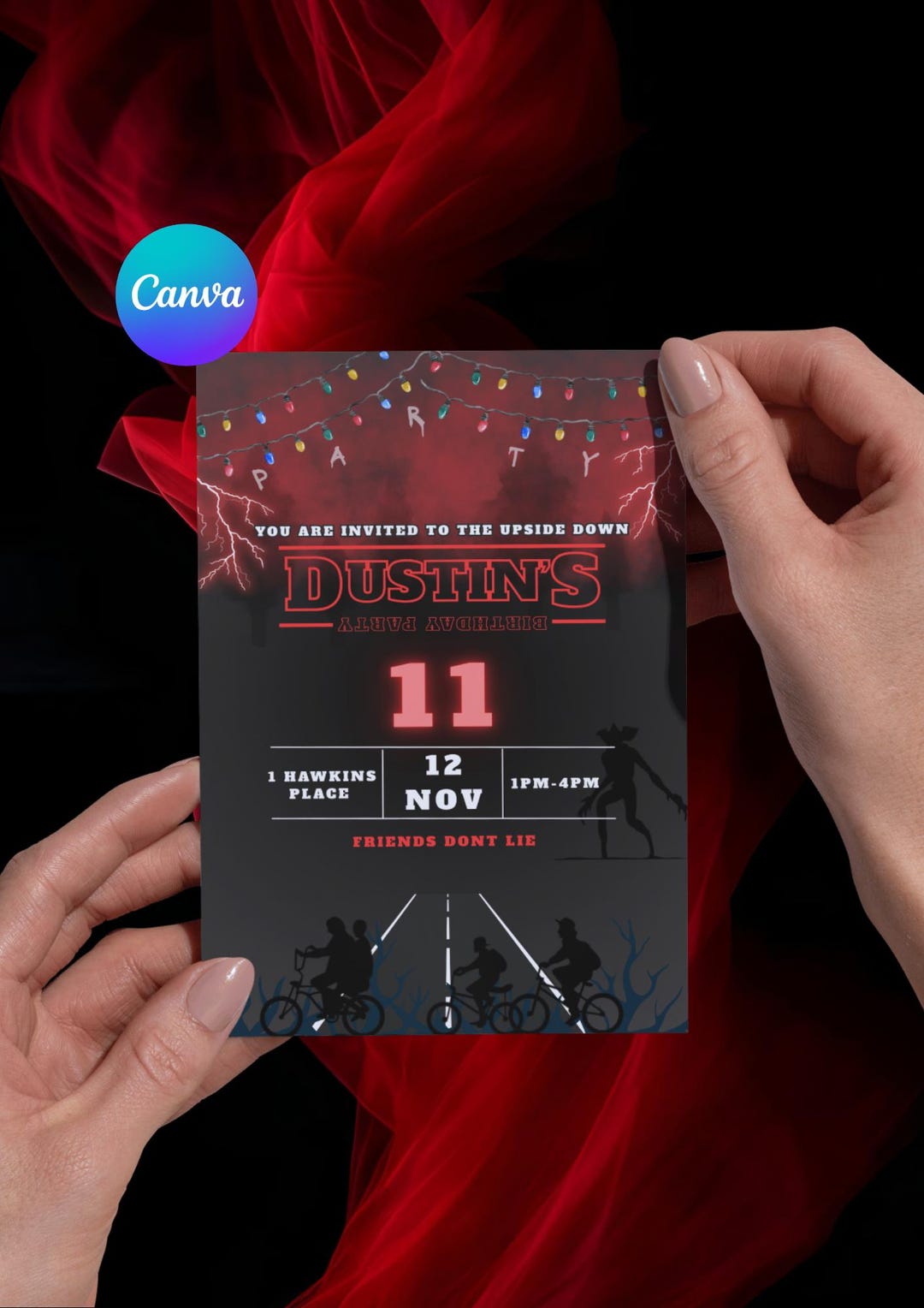Scary Invitation, Stranger Things Invitation, Upside Down Invite ...