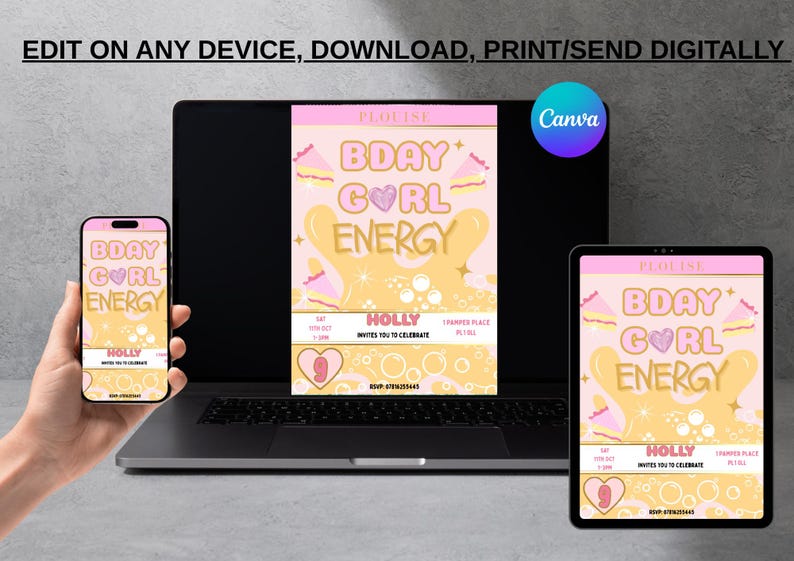 Plouise Makeup Party Invitation: Editable Digital Template - Etsy