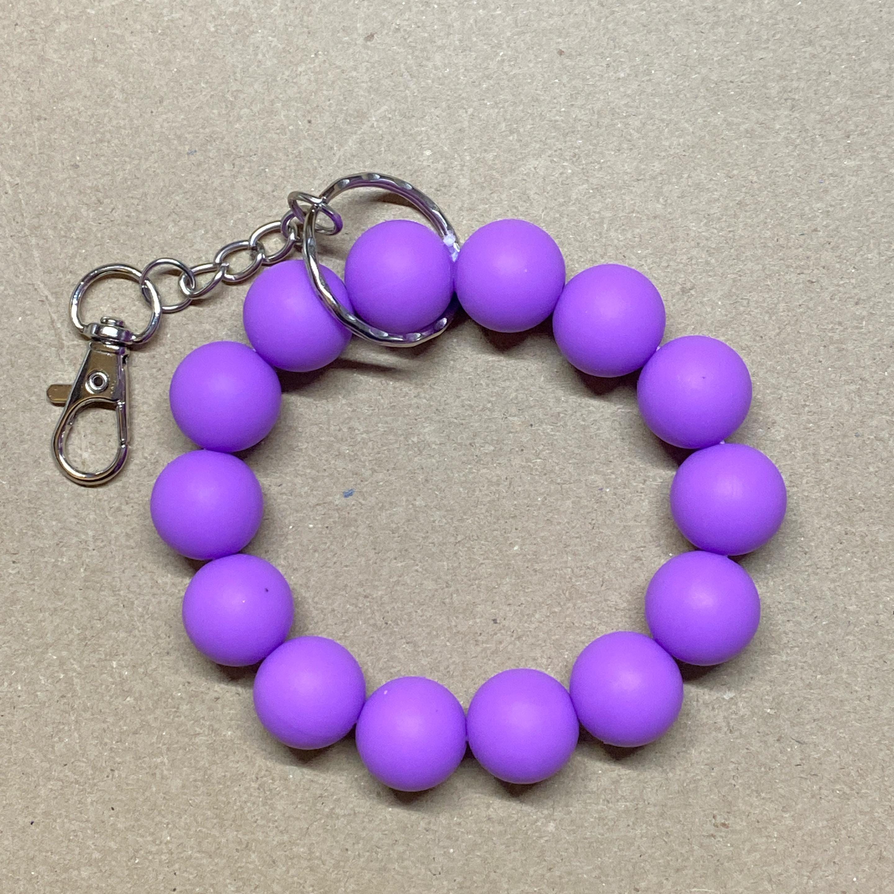 Beaded Keychain-light Purple - Etsy