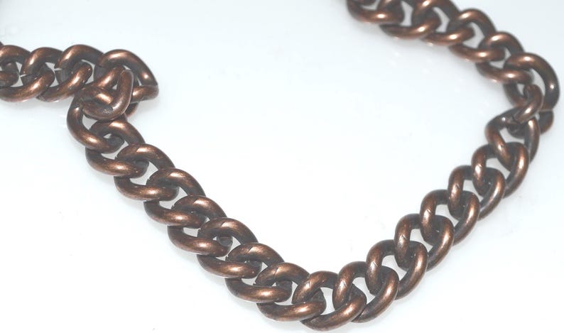 Copper Plate Chain Necklace for Charms by Elaine Coyne Galleries - Etsy