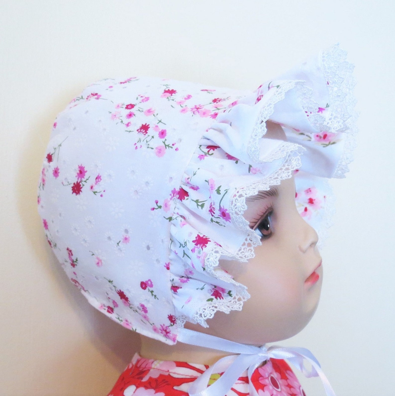 Bonnet Infant Bonnet Hat Girls Sun Bonnet Hat Reversible Baby - Etsy