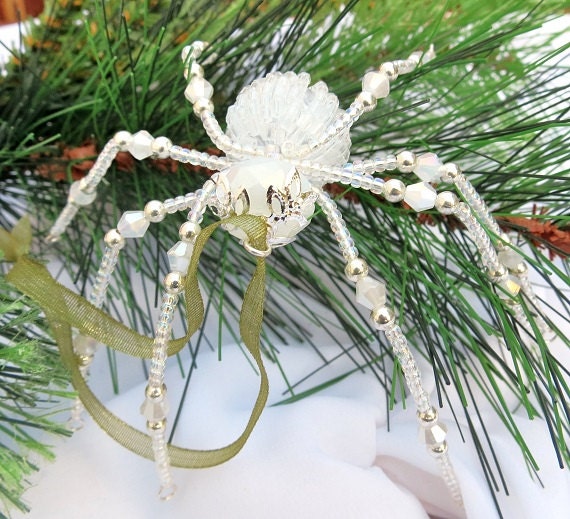 Christmas Spider Ornament Spider Ornament Beaded Spider - Etsy