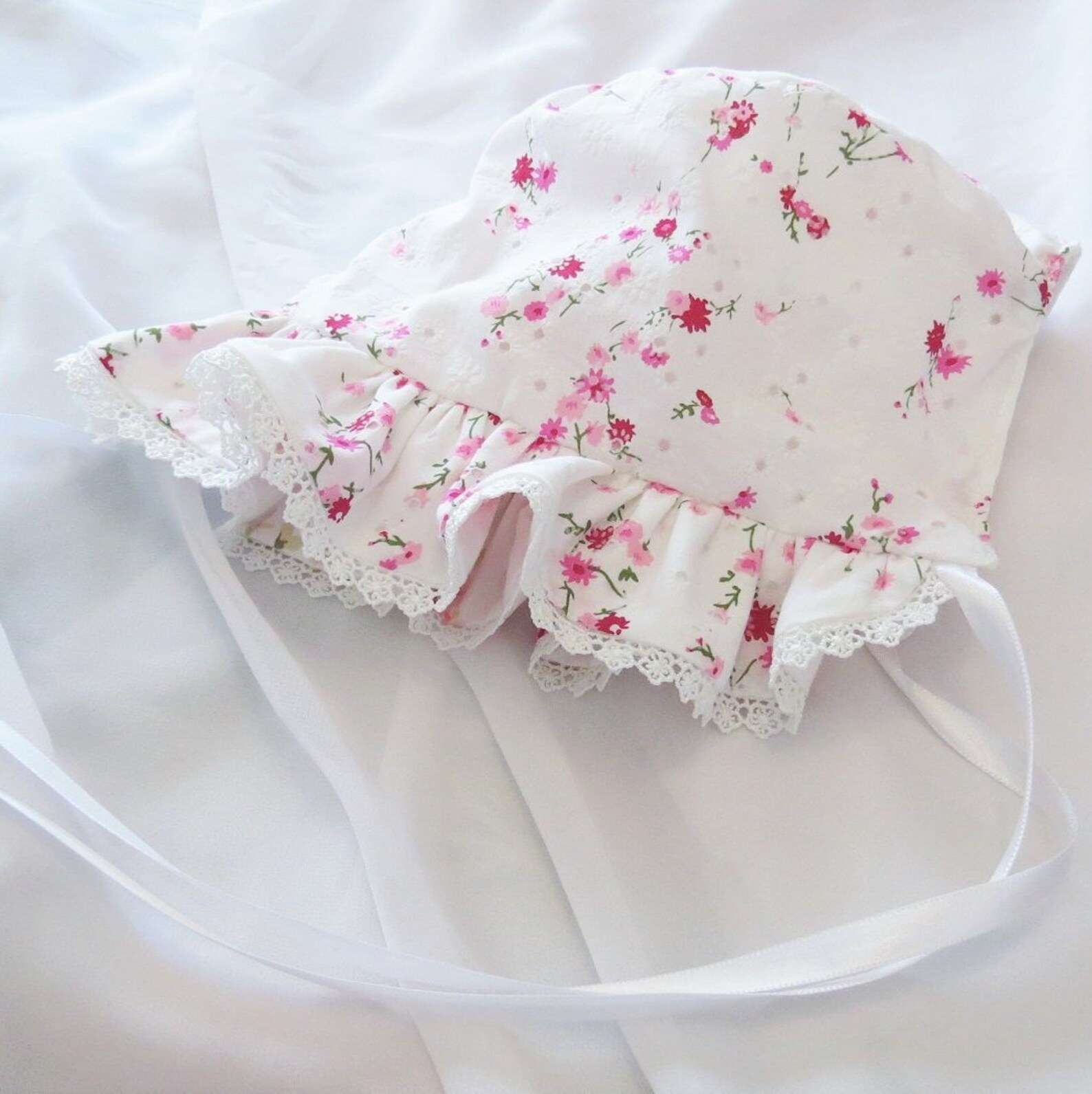 Bonnet Infant Bonnet Hat Girls Sun Bonnet Hat Reversible Baby - Etsy