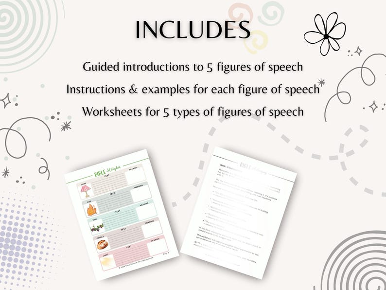 Bible Figures of Speech Worksheet Pack | Printable Bible Study for JW ...