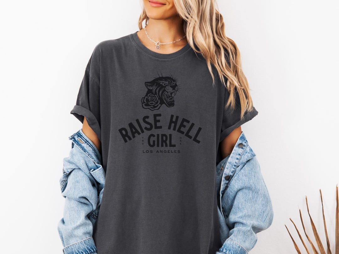 Raise Hell Mom Tshirt, Tiger Edgy Mom Shirt, Oversized Comfort Colors ...