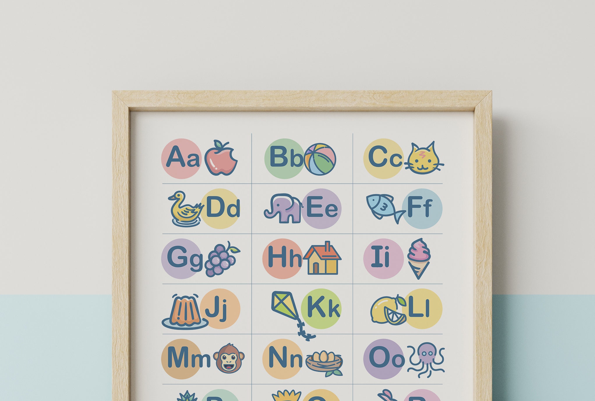 Alphabet Chart / Nursery Art / Educational Chart / Alphabet Poster - Etsy