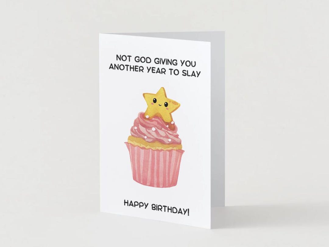 Funny Christian Birthday Card | Gen Z Faith-based Greeting Card | Funny ...