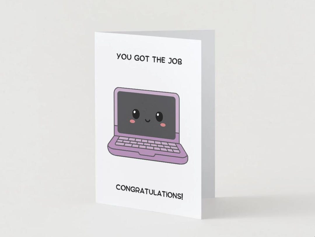 Funny New Job Card | Congrats on the Job Greeting Card for Gen Z ...