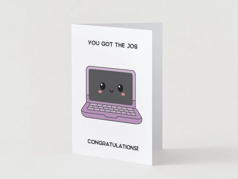 Funny New Job Card: Congrats (digital Download, PDF Template) - Etsy