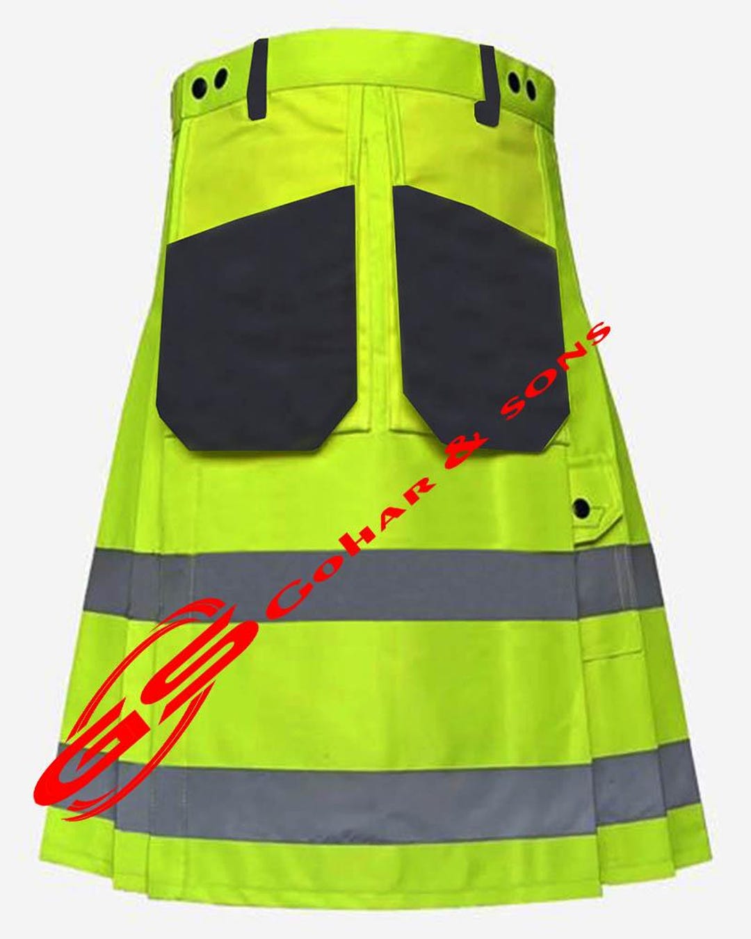 Handmade High-visibility Firefighter Kilt – Cotton Utility Workwear - Etsy