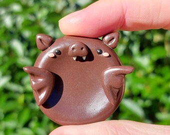Handmade Pumpkin Worry Stone | Polymer Clay Fidget Toy | Anxiety and ...