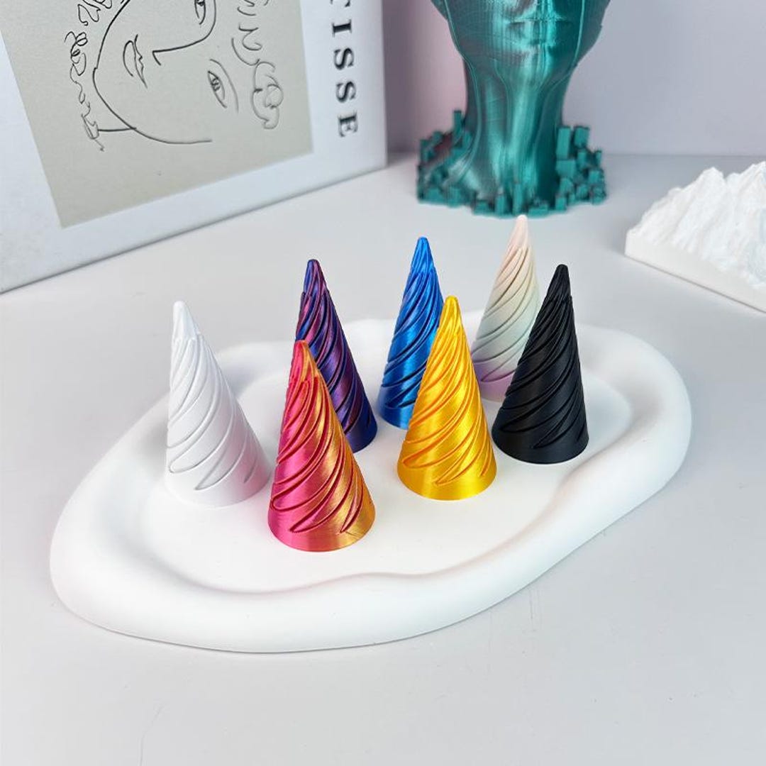 3D Printed Fidget Twist Cones – Interlocking Spinning Stress Relief ...