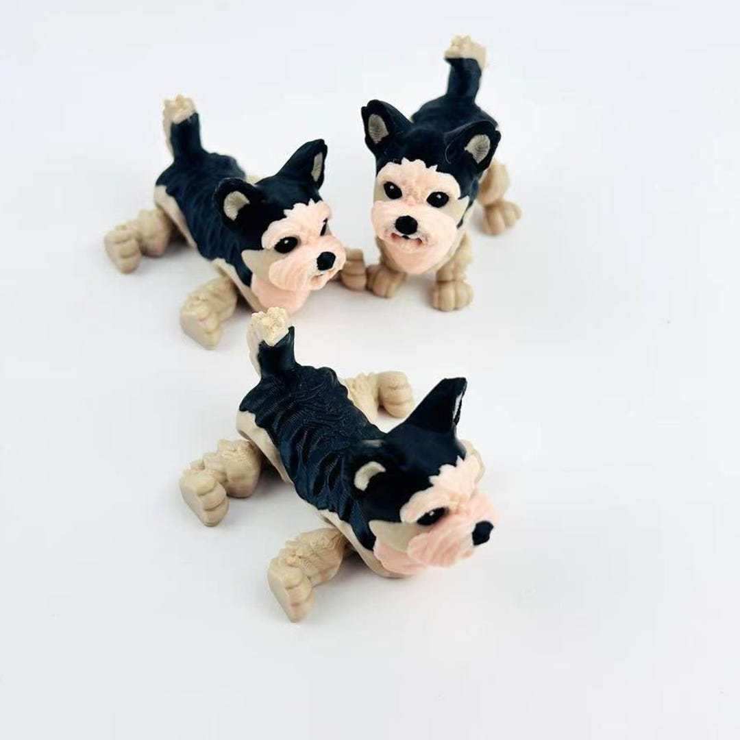 Yorkshire Terrier Figurines - 3D Printed Yorkie Dog Models - Cute ...