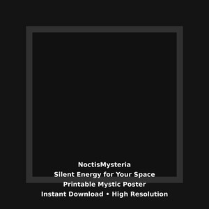 Mystic Awakening Printable Poster – Silent Spiritual Wall Art (digital ...