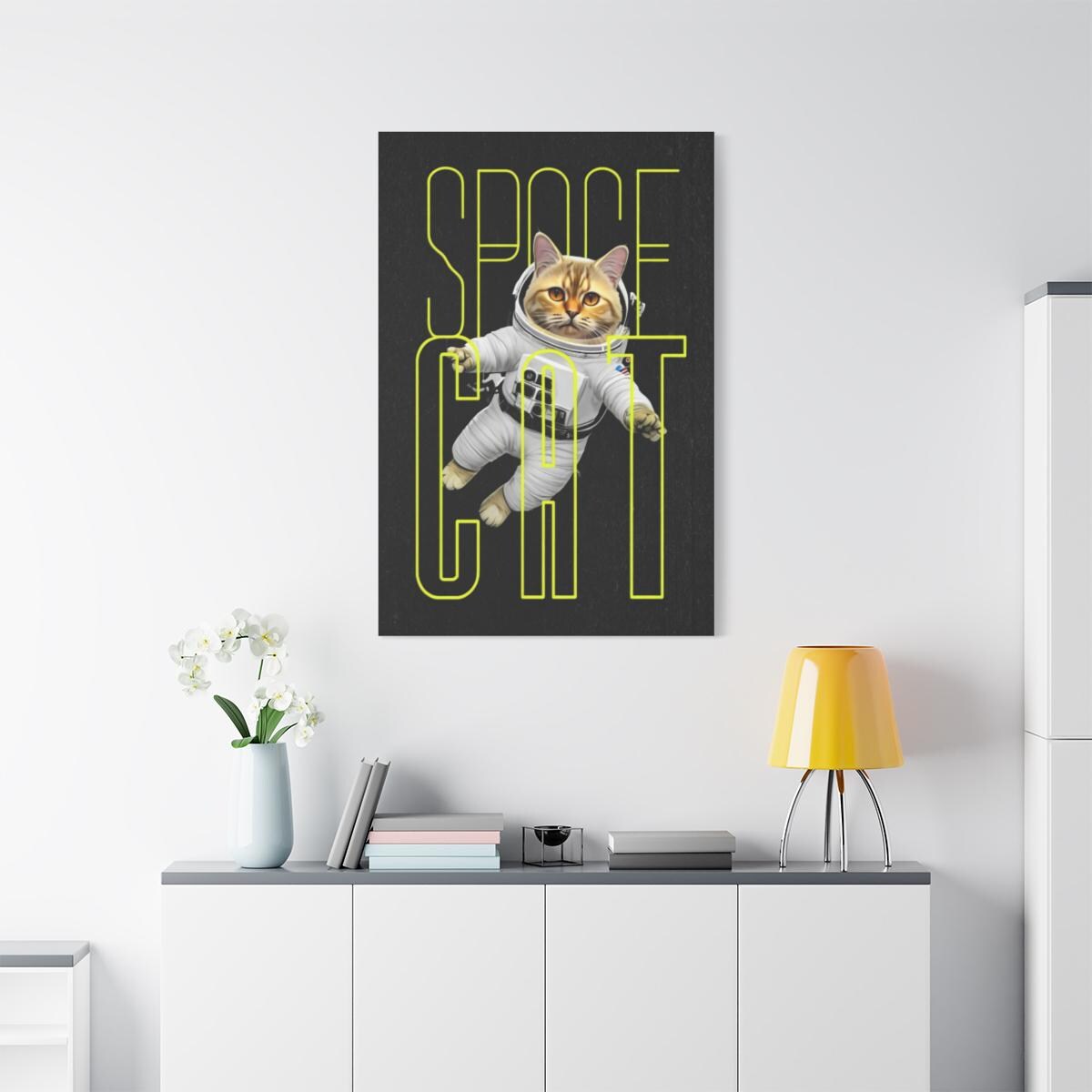 Space Cat Poster – Funny Astronaut Cat Wall Art | Cosmic Kitty Print ...