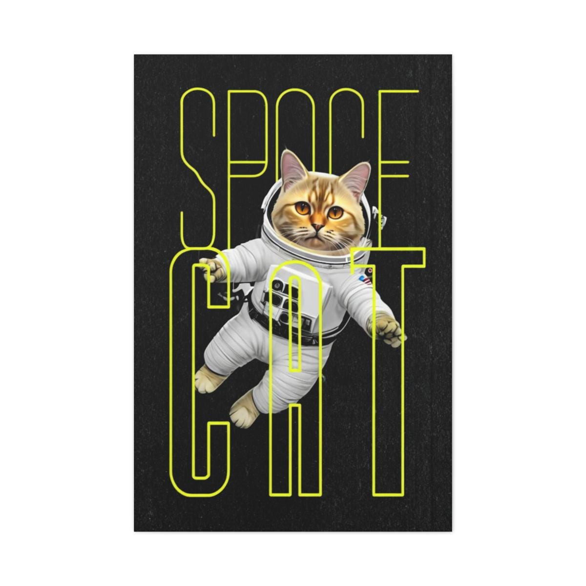 Space Cat Poster – Funny Astronaut Cat Wall Art | Cosmic Kitty Print ...