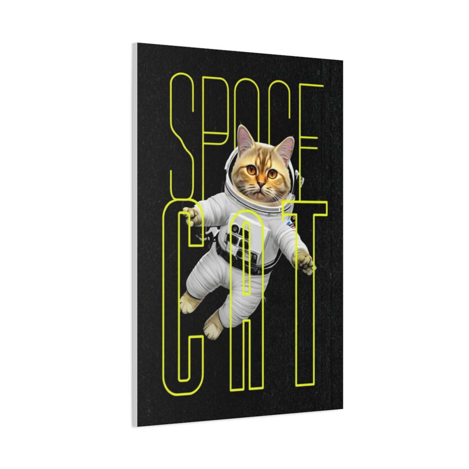 Space Cat Poster – Funny Astronaut Cat Wall Art | Cosmic Kitty Print ...
