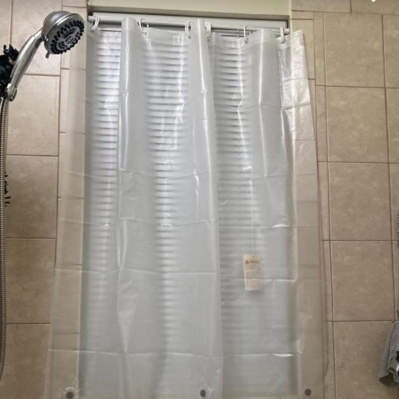 Waterproof Window Shower Curtain 40x36 | Frosted Plastic Bathroom ...