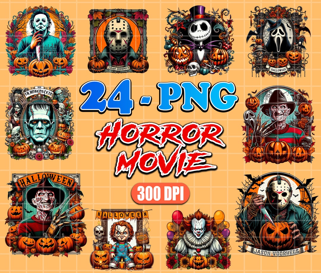 24 Designs the Killer PNG Bundle, Horror Character Png, Halloween PNG ...