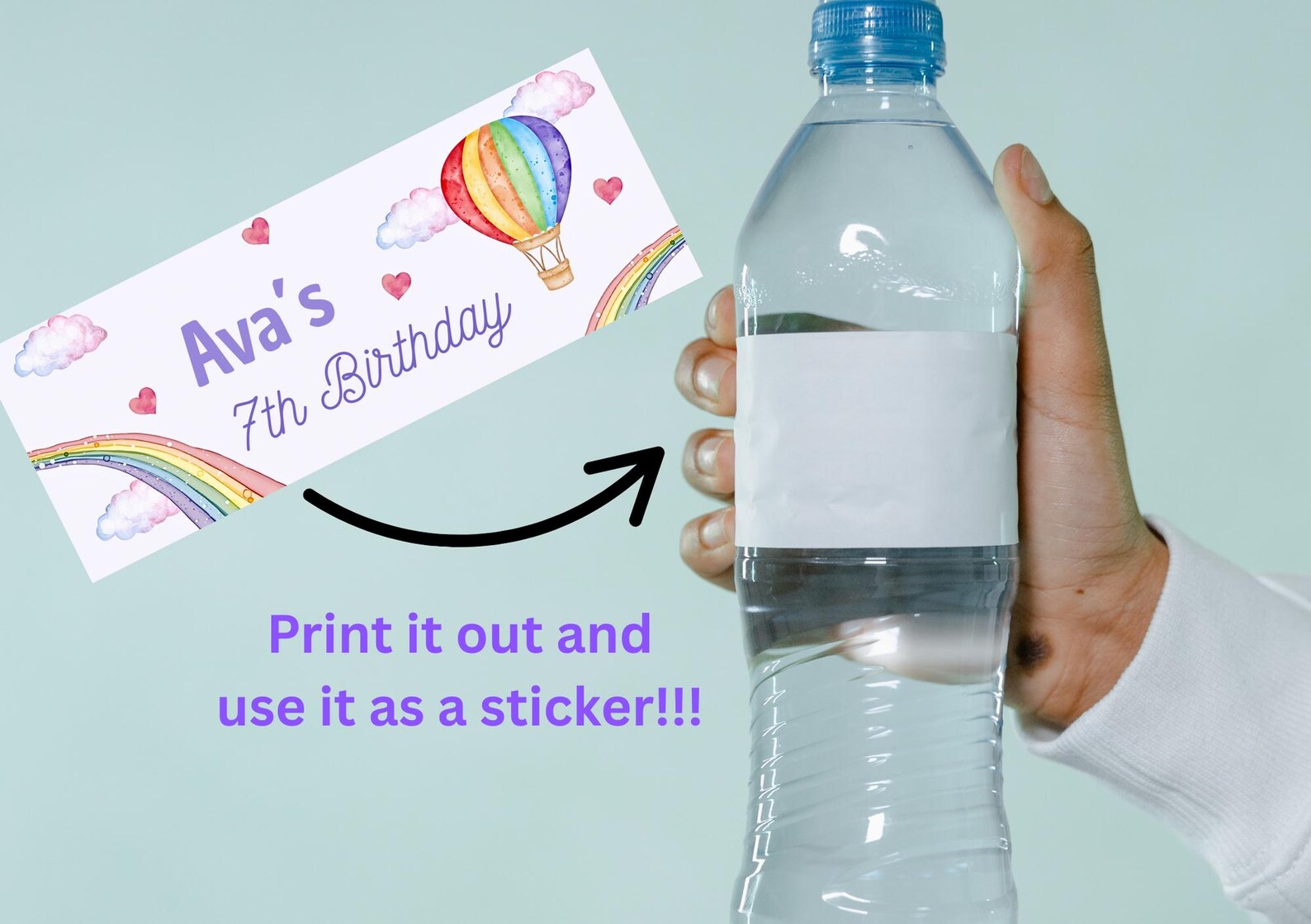 Rainbow Birthday Party Bundle | Printable Kit With Invitation, Cupcake ...