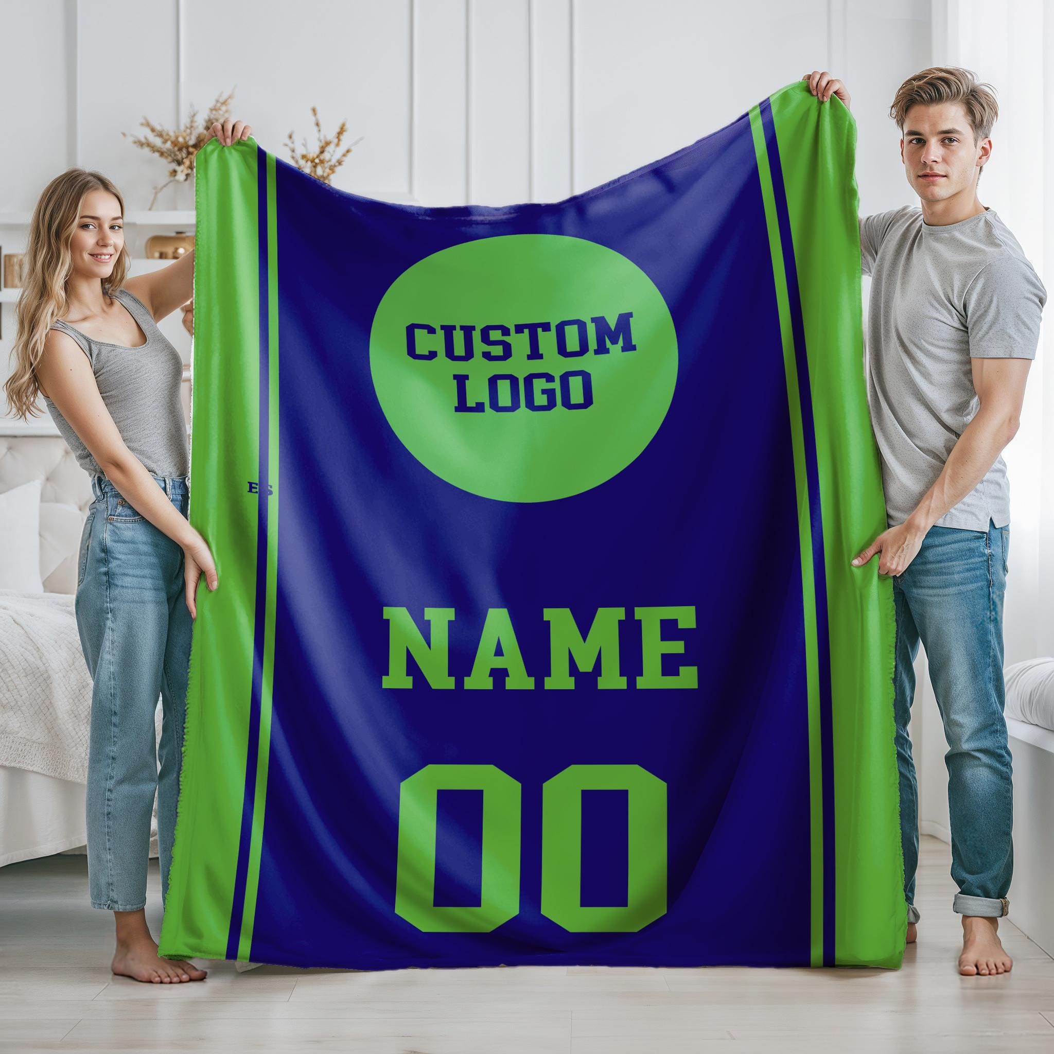Custom Sports Team Logo Blanket, Personalized Baseball, Basketball ...