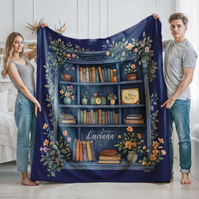 Library Blanket - Etsy