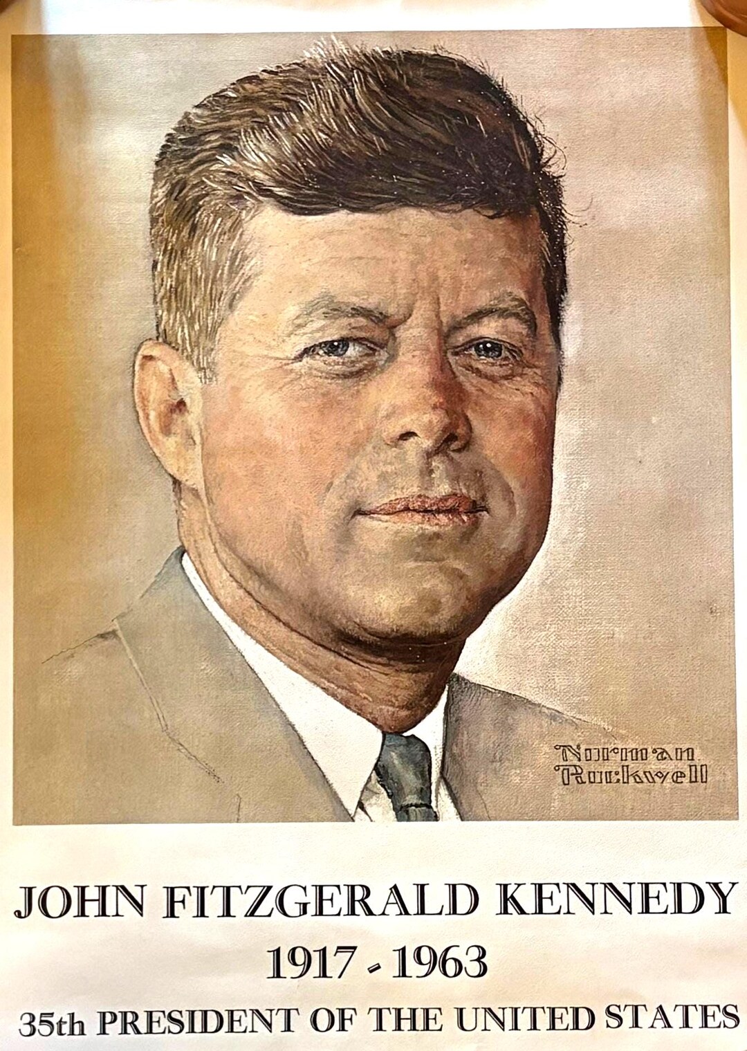 1960s Norman Rockwell John F. Kennedy Memorial Print – 14"x20 ...