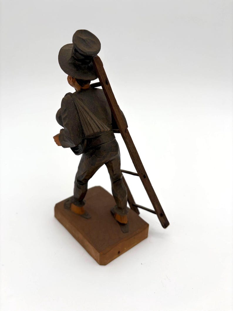 Hand-carved Chimney Sweep Figurine – Black Forest / Brienz Folk Art ...