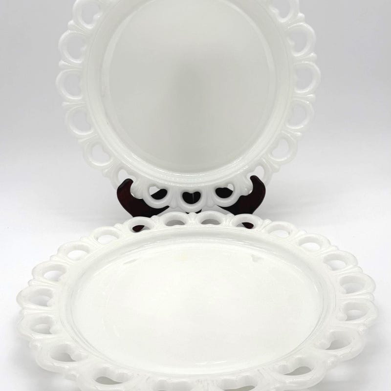 Milk Glass Platter - Etsy