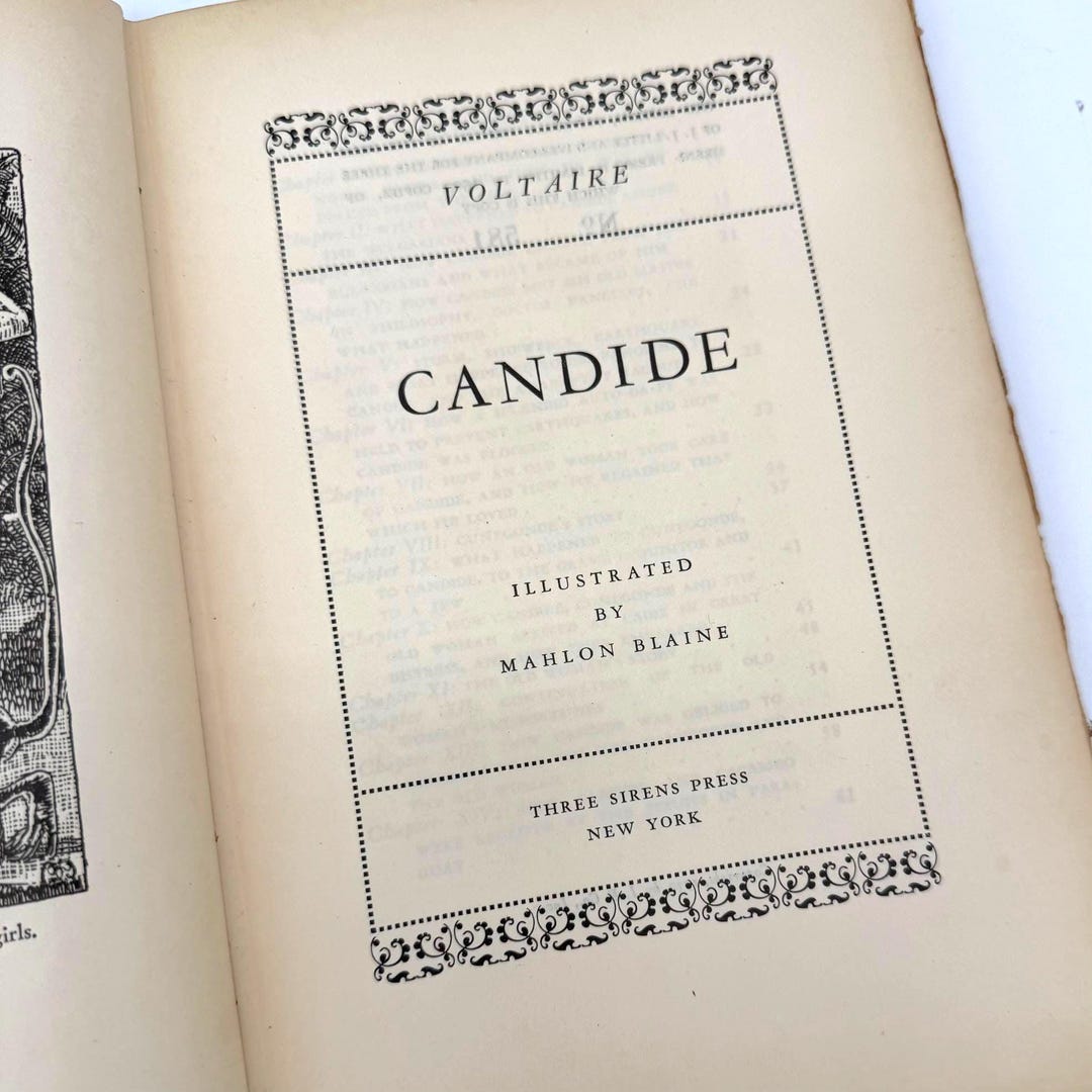 Candide – Voltaire – 1930 – Three Sirens Press – Mahlon Blaine ...