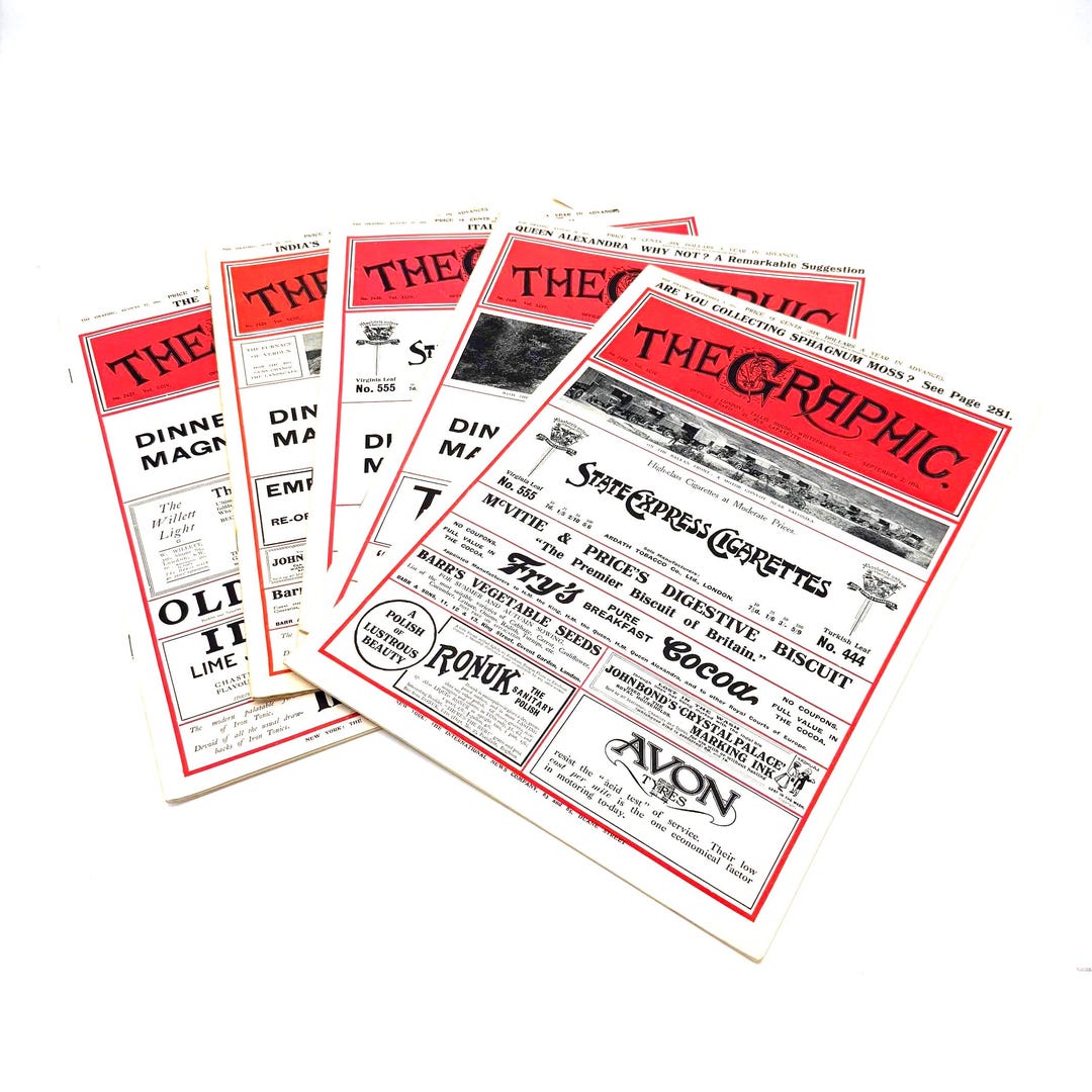 Set of 5 Vintage "the Graphic" Illustrated Newspapers – 1916 WWI Issues ...