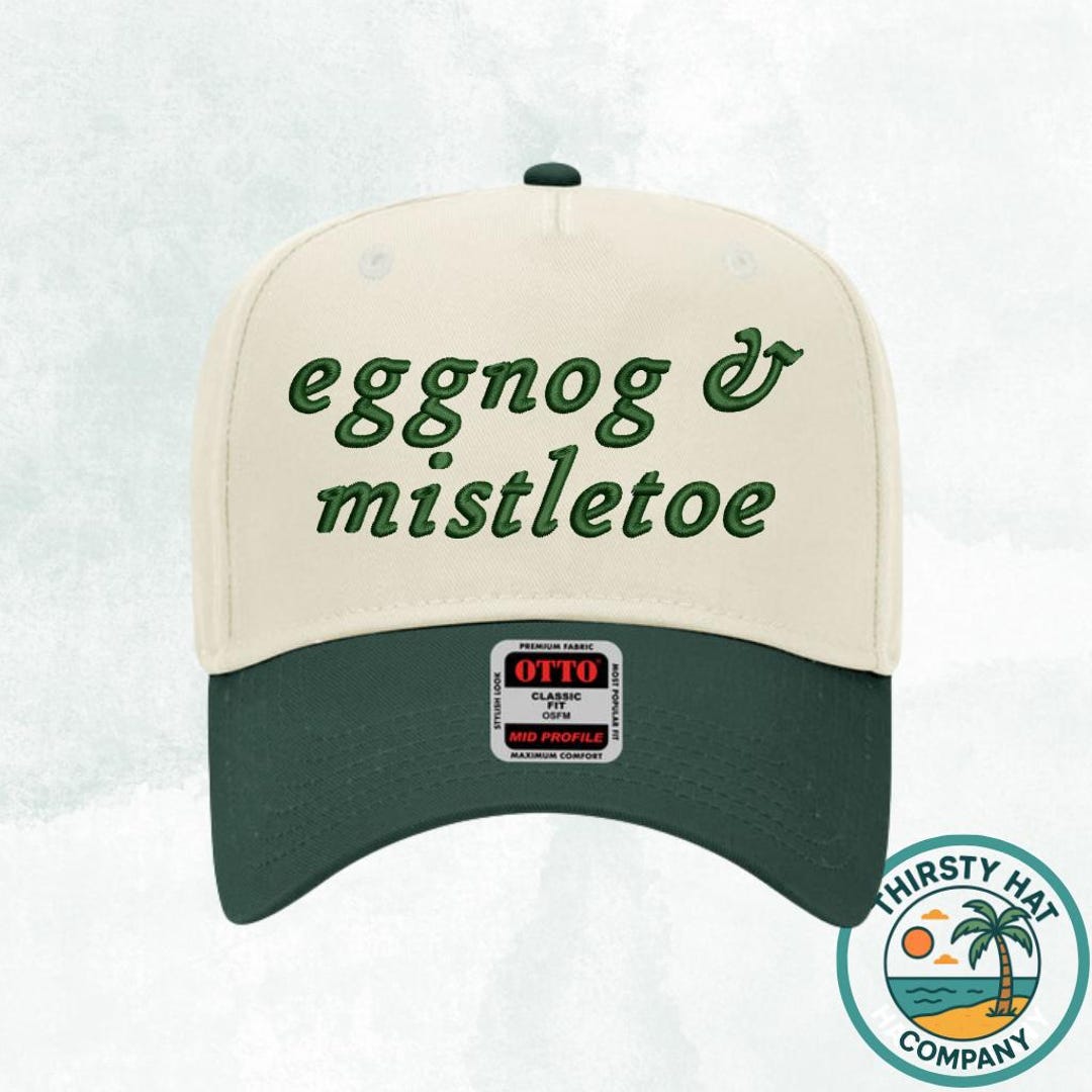 Eggnog & Mistletoe – Funny Christmas Trucker Hat – Holiday Party ...