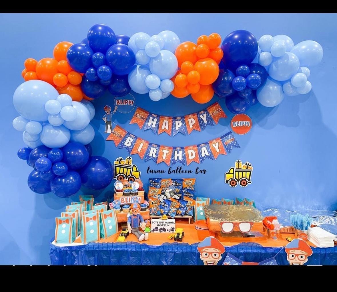 DIY Blippi Ballon Garland Arch Kit Party Decor High Quality Birthday ...