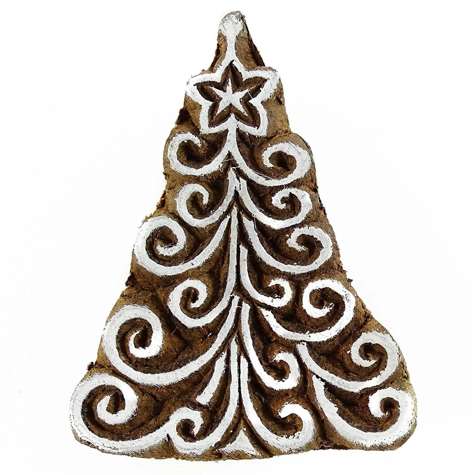 Traditional Christmas Tree Wooden Printing Block Indian Art - Etsy