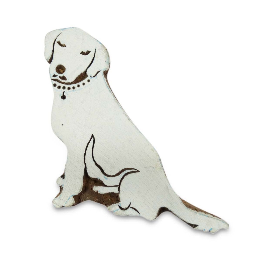 Dog Pattern Hand Carved Printing Block Wooden Textile Pottery Scrapbook ...