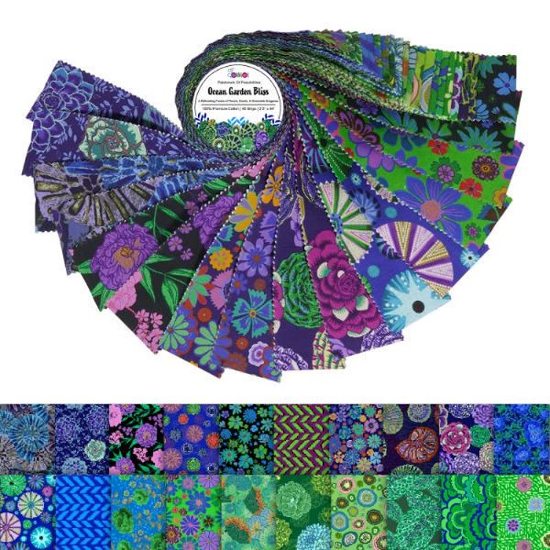 Shoreline Fabric Jellyroll - Etsy New Zealand